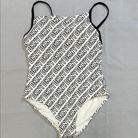 Dkny | Swim | Dkny Black And White Logo Swimsuit | Poshmark